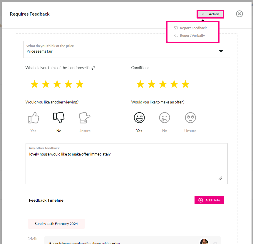 Applicants - How to add viewing feedback from the contact detail ...