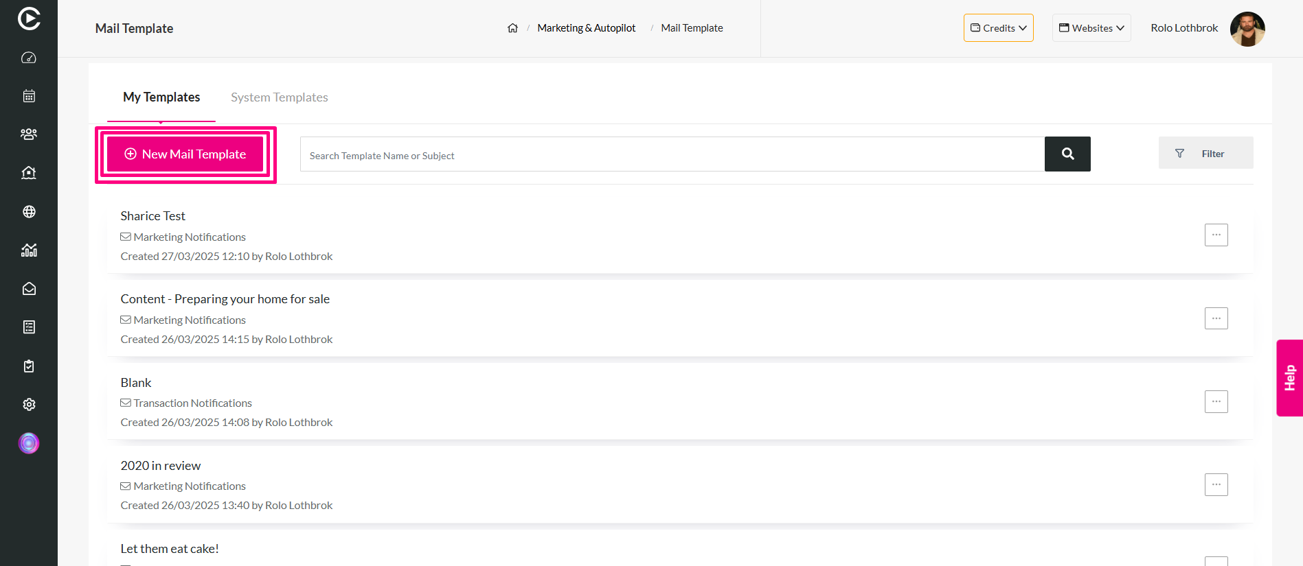 NEW: Email Templates - My Templates – iceberg-digital.co.uk